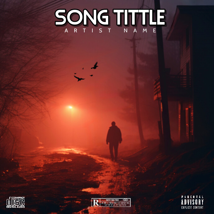 Modèle Black Alone Man Night Song Cover Album Cove | PosterMyWall