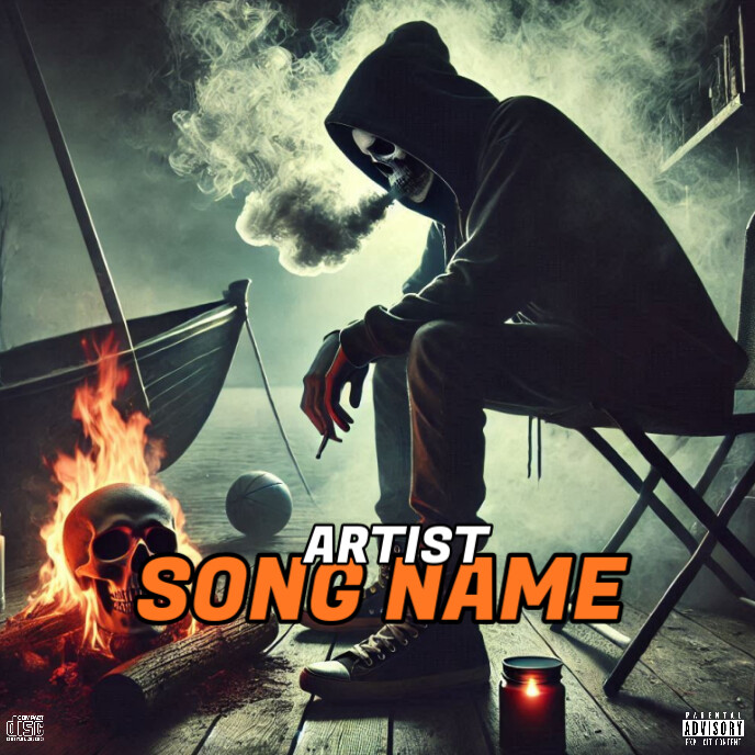 Black Alone Man Song Album Cover Template | PosterMyWall