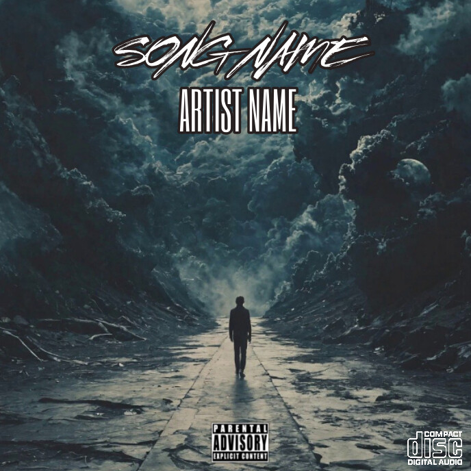 Black Alone Music Album Cover Album Cover Template | PosterMyWall