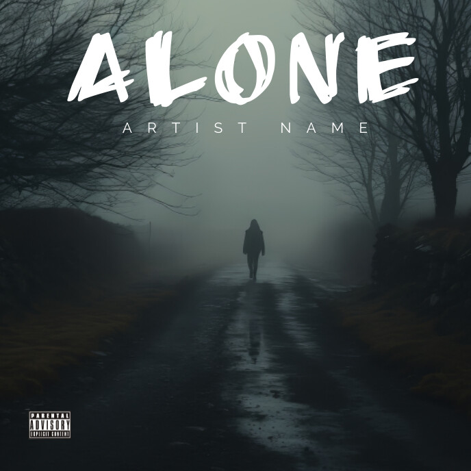 Copy of Black Alone Sad Music Album Cover Album Cove | PosterMyWall