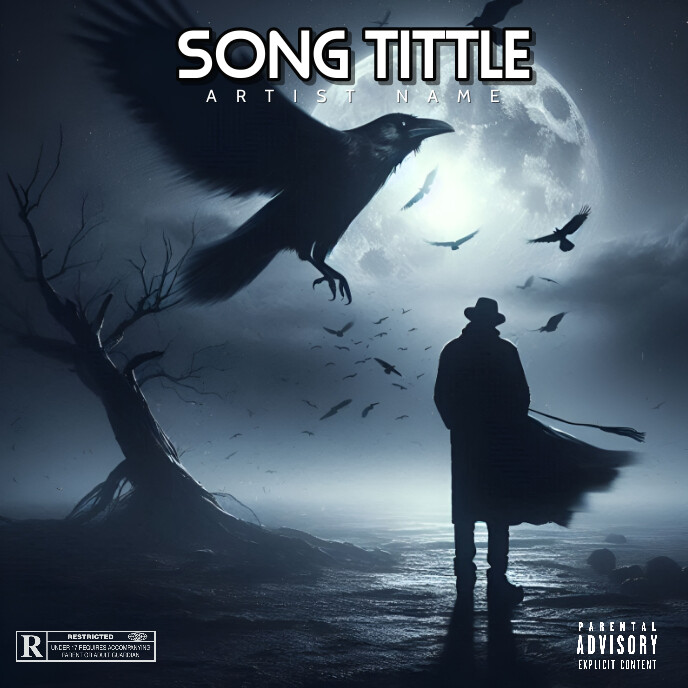 Black Alone Song Mixtape Cover Album Cover | PosterMyWall