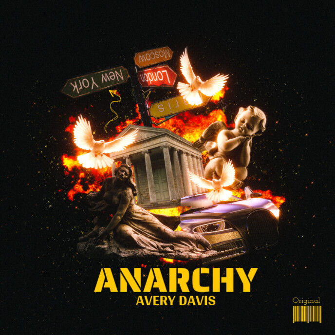 Black Anarchy Album Cover Album Cover Template | PosterMyWall