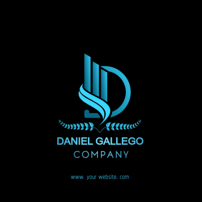 Black-and-Blue-Initials-Creative-Logo Template | PosterMyWall