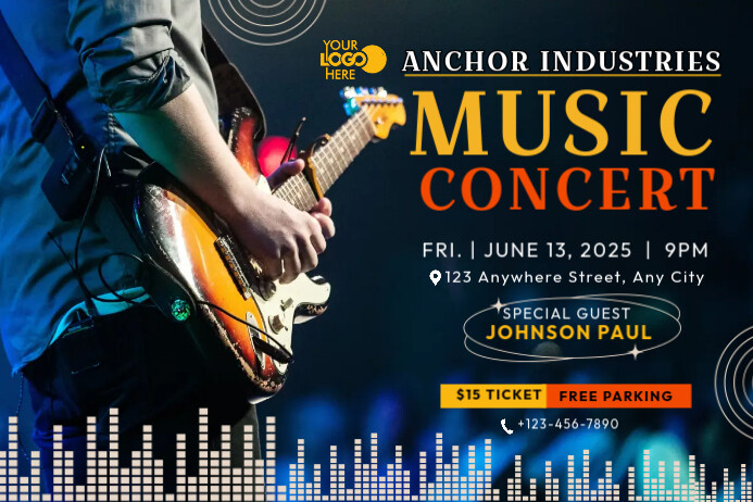 Copy of Black and blue Maximalist Music Concert Poster | PosterMyWall