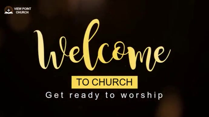 Black and gold church welcome intro animation Template | PosterMyWall