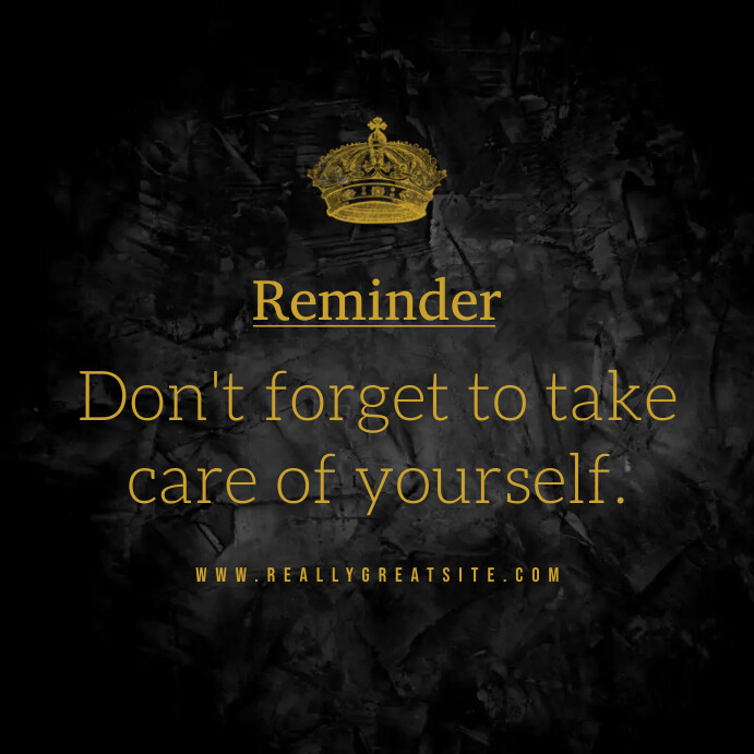 black and gold Reminder Post Instagram Template | PosterMyWall