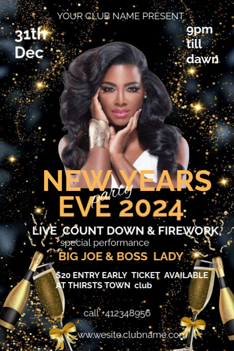 Black and golden Maximalist Black Poster Template | PosterMyWall