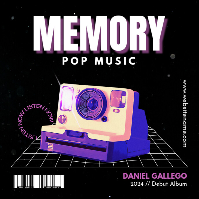 Modèle Black And Pink MEMORY Album Cover | PosterMyWall