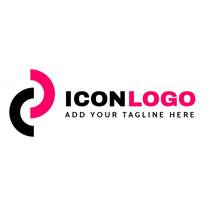 black and purple red icon logo Template | PosterMyWall