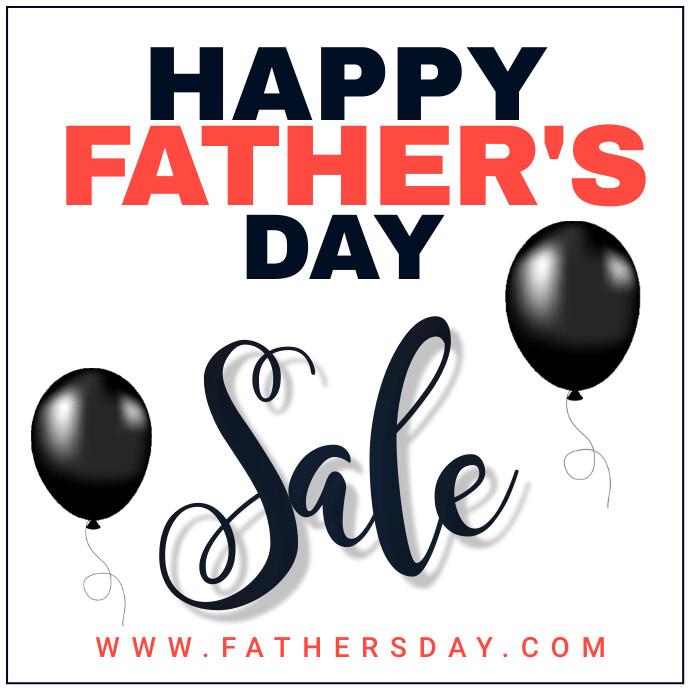 Black and Red Father's Day Sale Instagram Pos Template | PosterMyWall