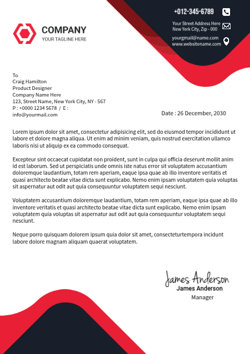 Black and Red Header Ads Template | PosterMyWall