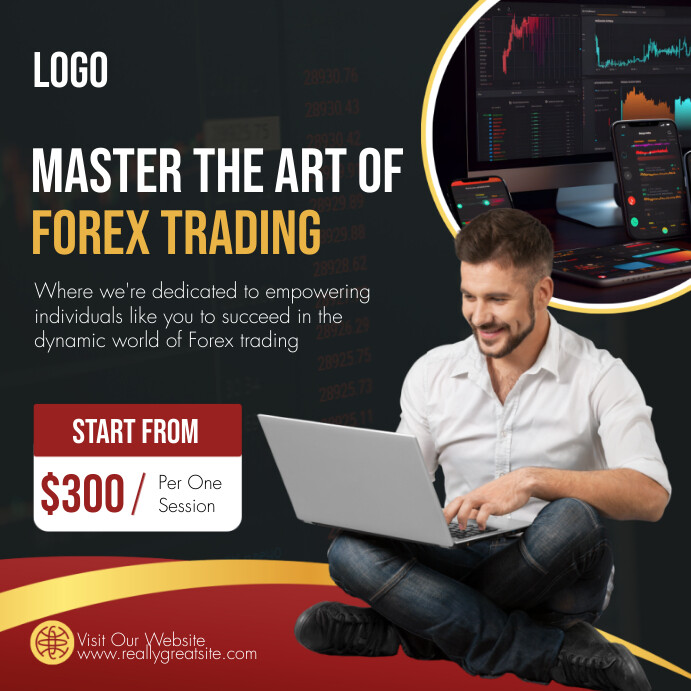 Copy of Black and Red Modern Forex Trading Training I | PosterMyWall