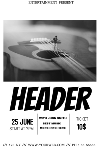 Black and white party event flyer template | PosterMyWall