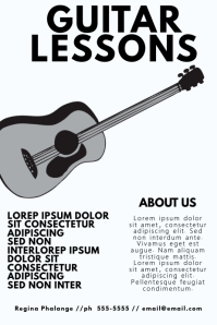 Learn to Play Guitar..custom Poster Template | PosterMyWall
