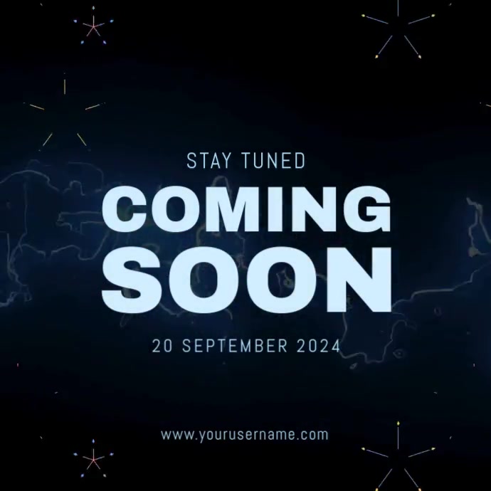 Black and White Illustrative Coming Soon Anim Template | PosterMyWall