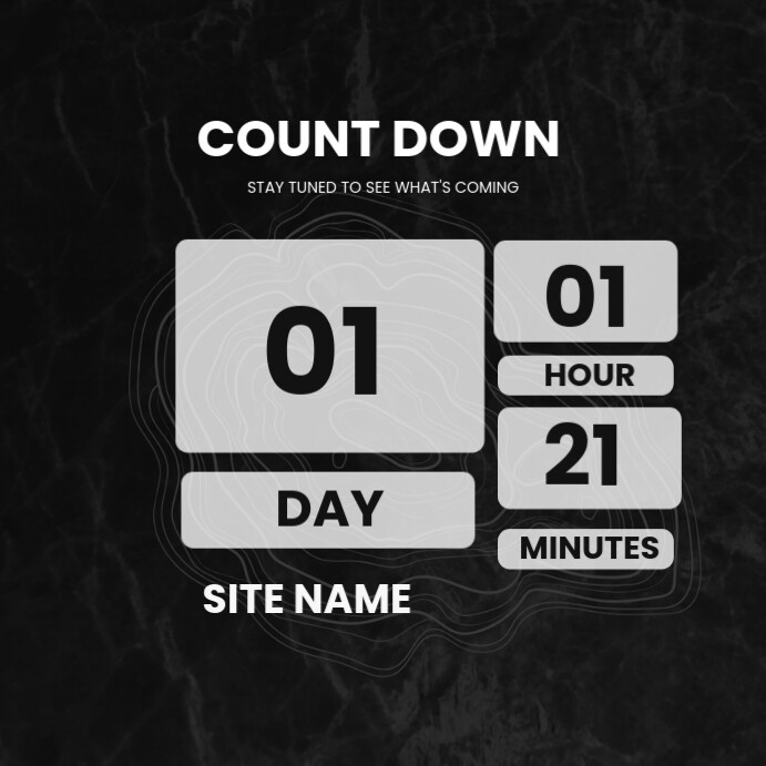 Copy of Black And White Maximalist Countdown Instagram Post | PosterMyWall