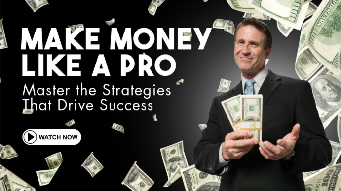 Black and White Minimalist Make Money YouTube Thumbnail Template ...