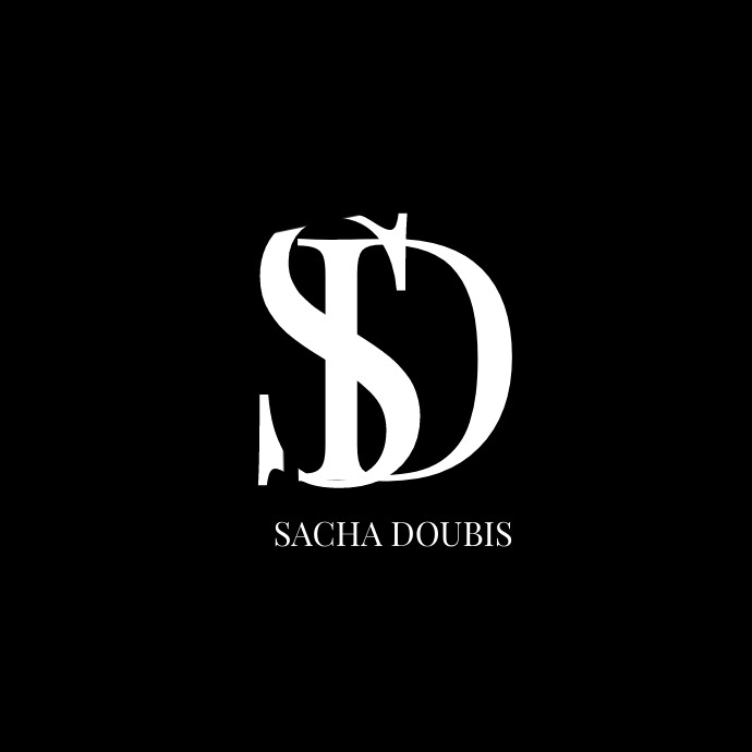 Black and White Modern Monochrome Initial Nam Template | PosterMyWall