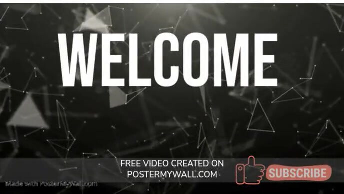 Black and White Modern Welcome to my Channel Template | PosterMyWall