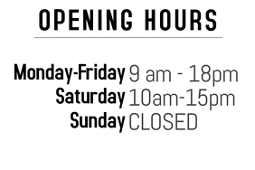 Black and white opening hours simple templale Template | PosterMyWall