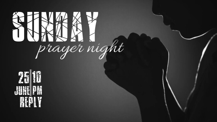 Copy of Black and white region prayer reply | PosterMyWall