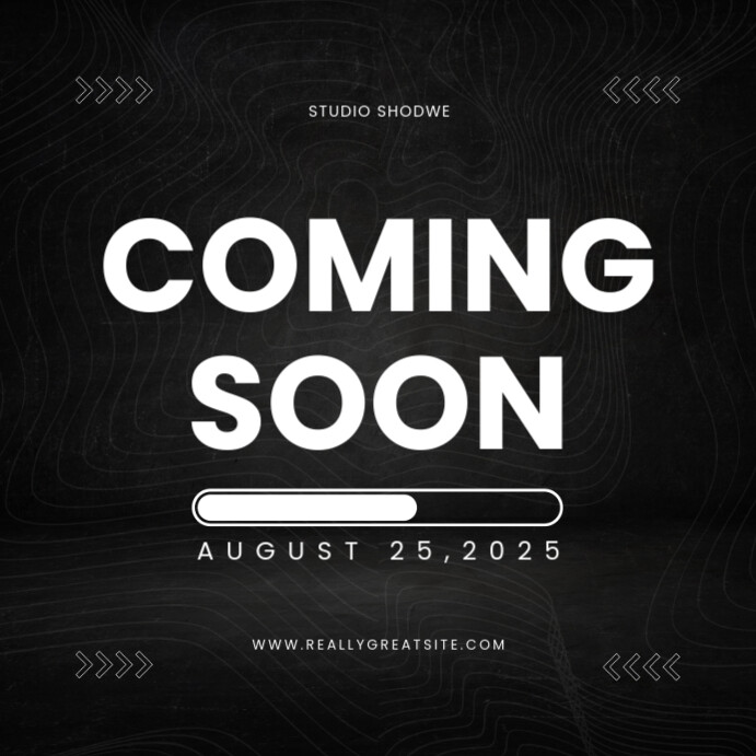 Black and White Simple Coming Soon Facebook Post Template | PosterMyWall