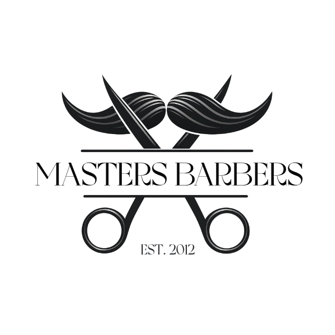 Copy of Black and White Vintage Masters Barbers Logo - Barber Shop ...