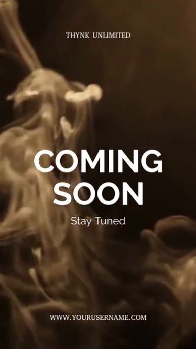 Black and White With Yellow Smoke Coming Soon Instagram Story Video ...
