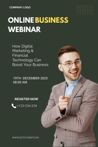 Business webinar event Template | PosterMyWall