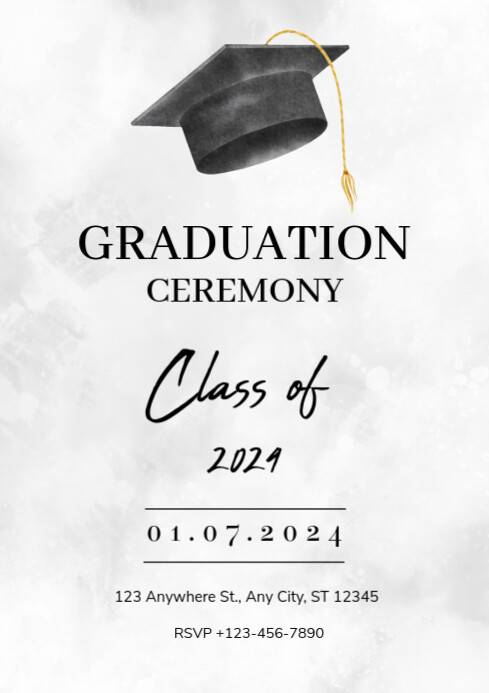 Grunge Graduation Invitation