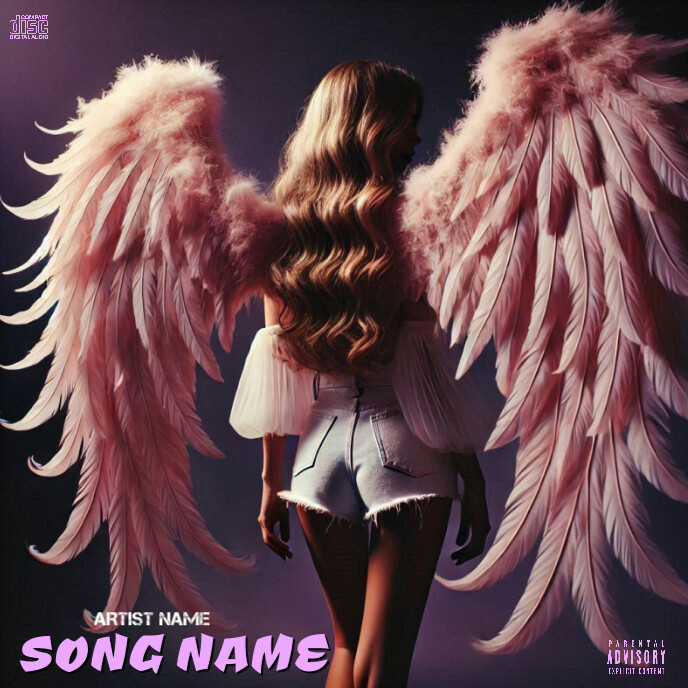 Copy of Black Angel Girl Cd Mixtape Album Cover Art Album Cover ...