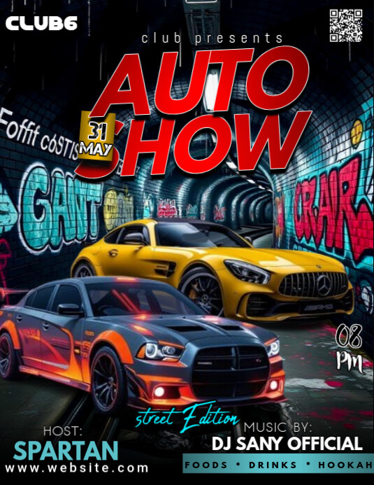 Copy of Black Auto Show Flyer (us Letter) | PosterMyWall