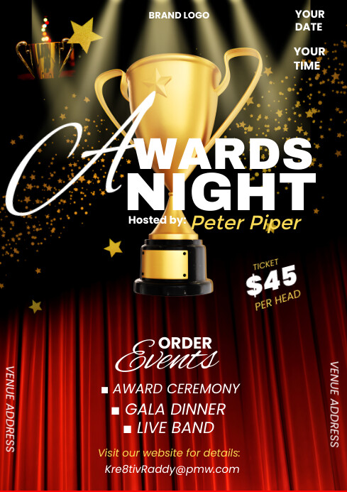 Copy of Black Awards Night A4 | PosterMyWall