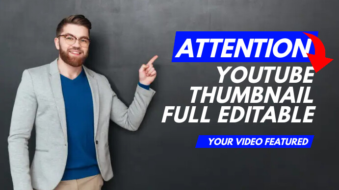 Black background YouTube Thumbnail Template | PosterMyWall