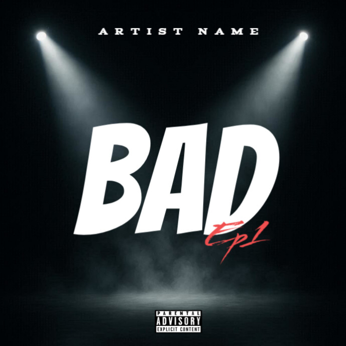 Copy of Black Bad Mixtape Cover Album Cover | PosterMyWall