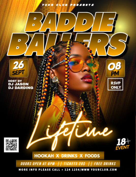 Copy of Black Baddies Ballers Party Flyer Flyer (us Letter) | PosterMyWall
