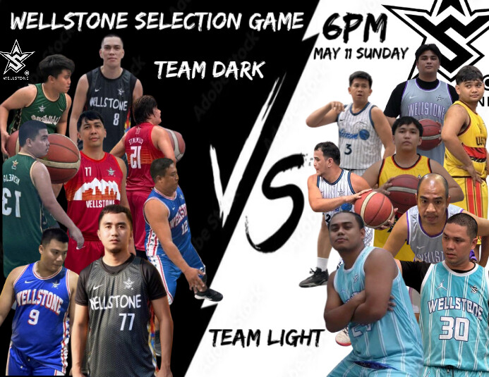 Copy of Black Basketball Match Up Flyer (us Letter) | PosterMyWall