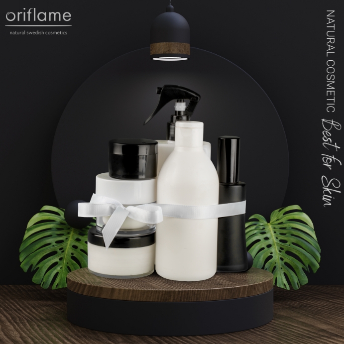 Black beauty hamper mockup template | PosterMyWall