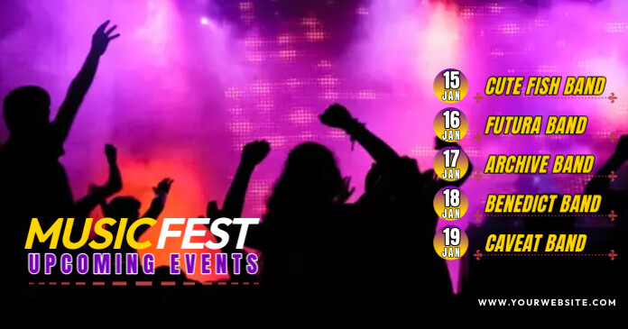 Black Berbasis Daftar Upcoming Events Gambar Bersama Facebook Template ...