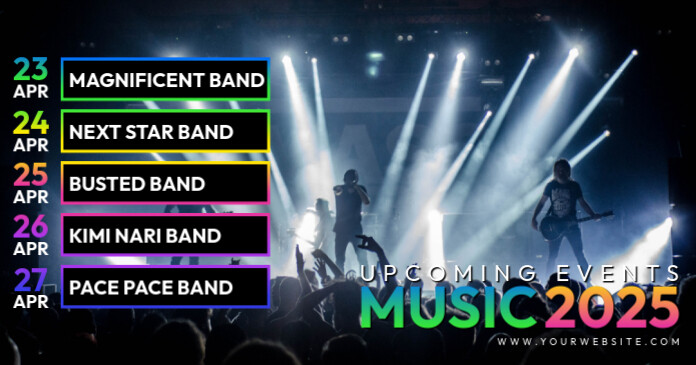 Black Berbasis Daftar Upcoming Events Gambar Bersama Facebook Template ...