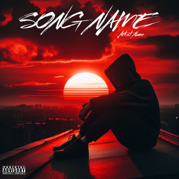 Black Best Cd Mixtape Sunset Album Cover Album Cover Template ...