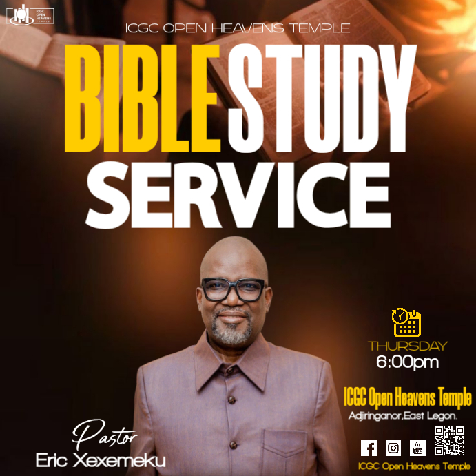 Black Bible Study Service Instagram Post Template | PosterMyWall