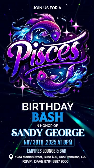 Black Birthday Celebration Instagram Story Video Template | PosterMyWall