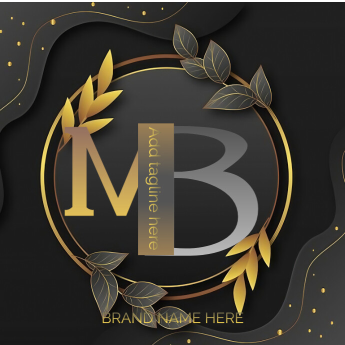 Black Black And Gold Mb Logo Logo Template | PosterMyWall