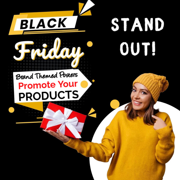 Black Black Friday Stand Out Instagram Post Template | PosterMyWall