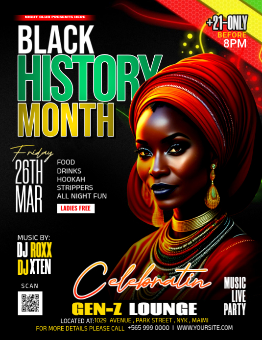 Black Black History Month Celebration Flyer Template | PosterMyWall