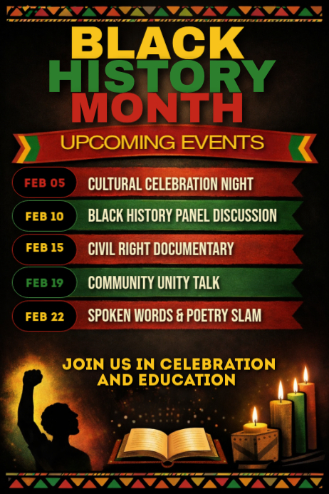 Black History Month Posters Template | PosterMyWall