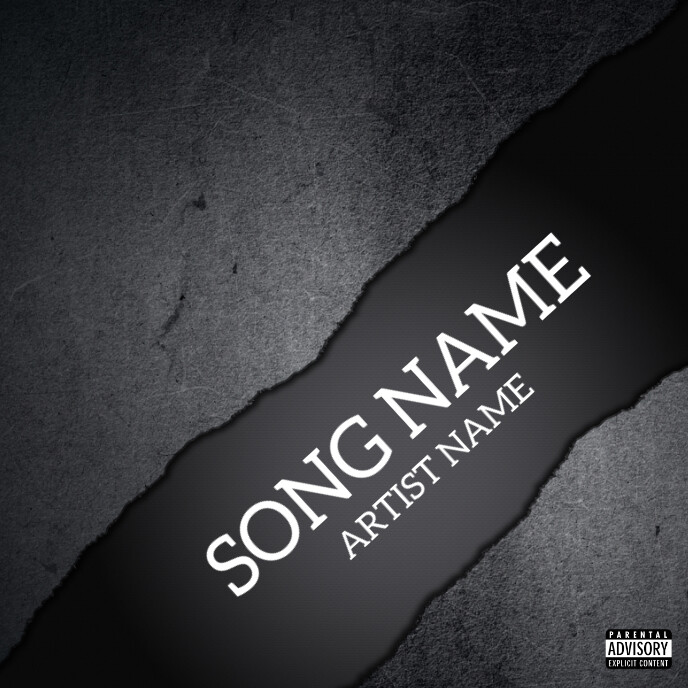 Plantilla de Black Black Texture Mixtape Song Album Cover | PosterMyWall