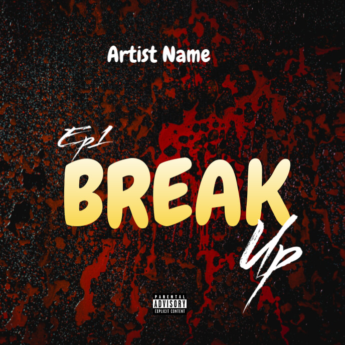 Copy of Black Break Up Mixtape Album Cover | PosterMyWall