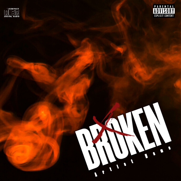 Black Broken Album Cover Template | PosterMyWall